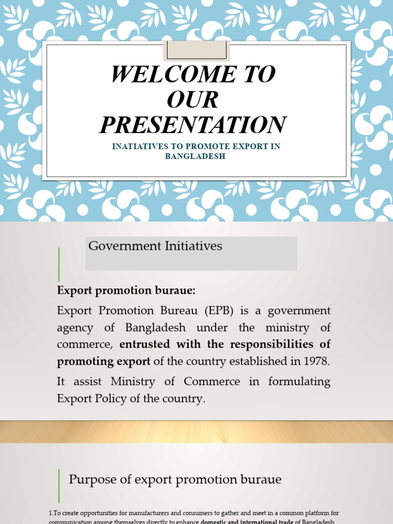 Bangladesh Export Promotion Guide | PDF | Exports | Taxes
