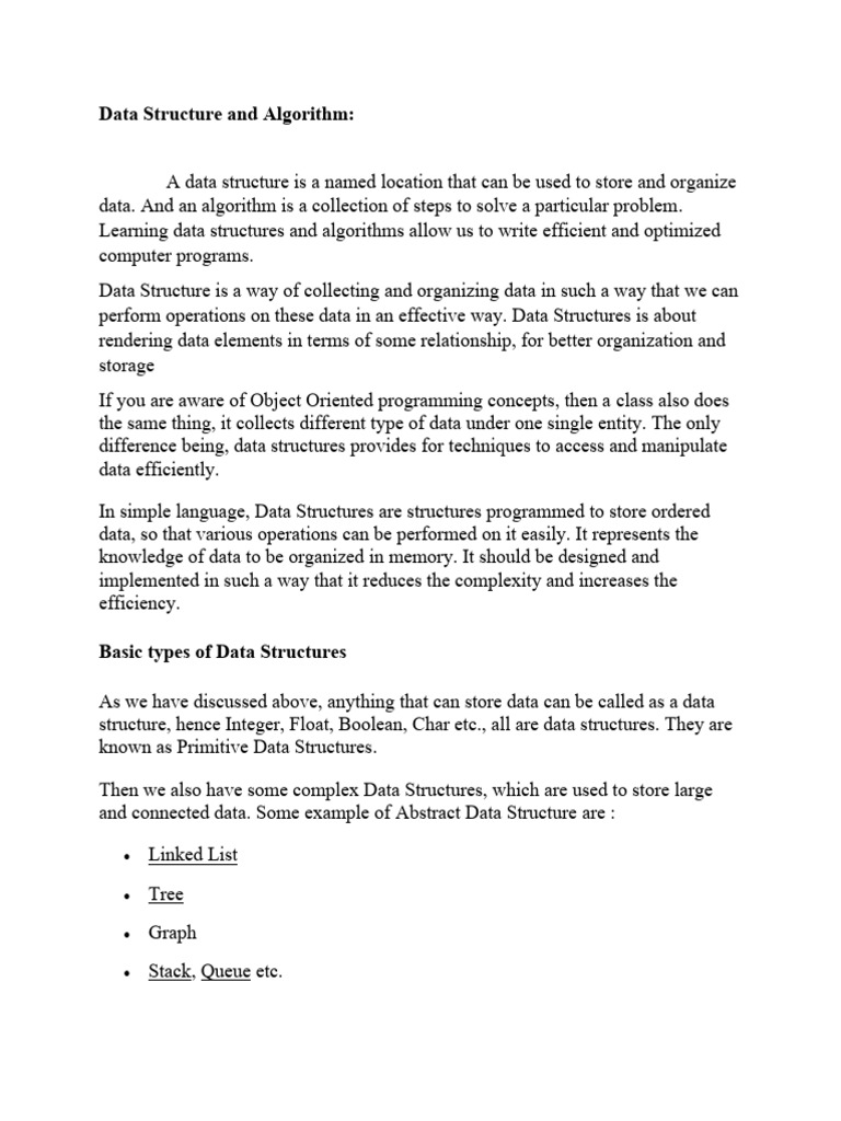 Data Structure And Algorithm Lec 1 Pdf Queue Abstract Data Type Algorithms 7692