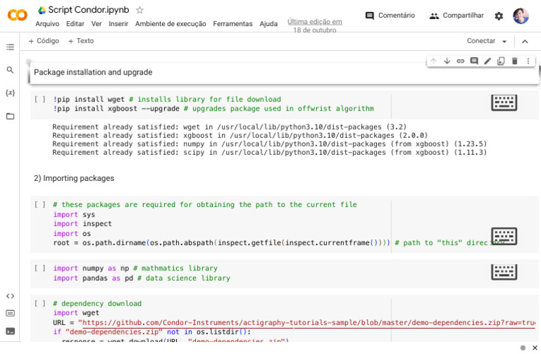 Script Condor - Ipynb - Colaboratory | PDF | Computer Science | Computer Architecture