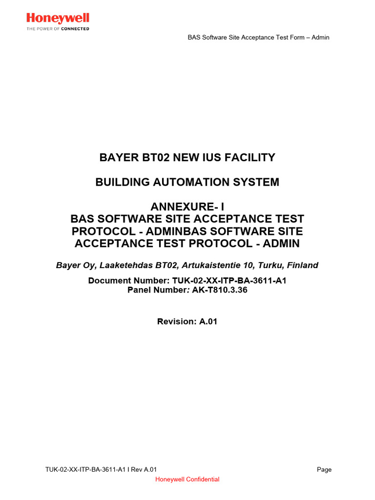 TUK-02-XX-ITP-BA-3611 A.01 - Annex 1 | PDF | Computing | Computer Engineering