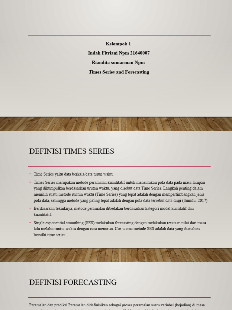 Metode Peramalan Time Series dan Aplikasinya | PDF | Bisnis