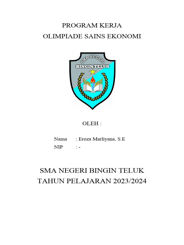 Program Kerja Osn Ekonomi | PDF