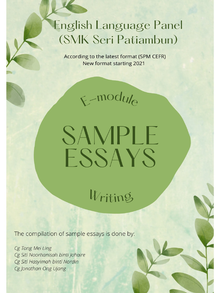 Sample Essays Writing Full | PDF