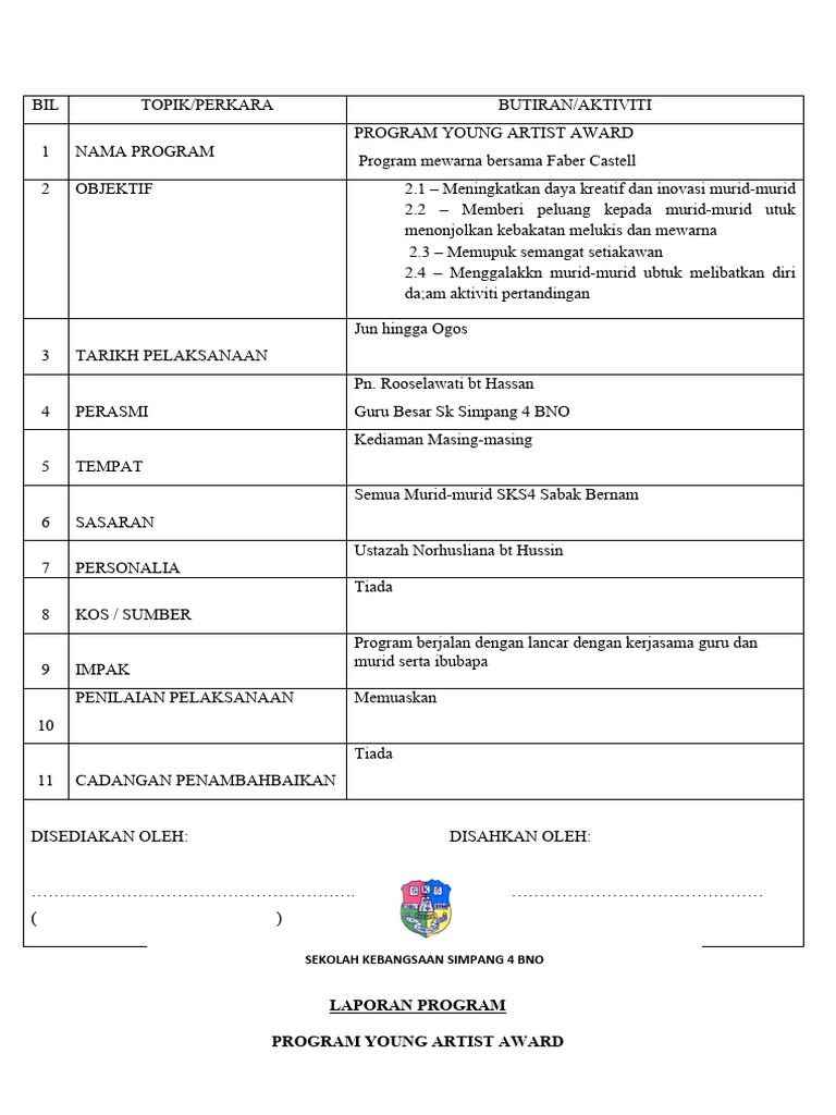 Laporan Program Bacaan Yaasin Mingguan Pdf