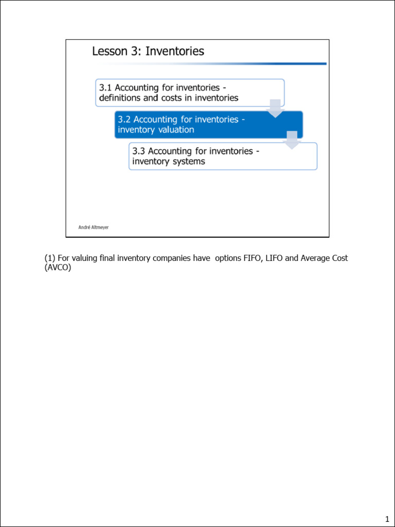 Inventory Valuation Methods Explained | PDF