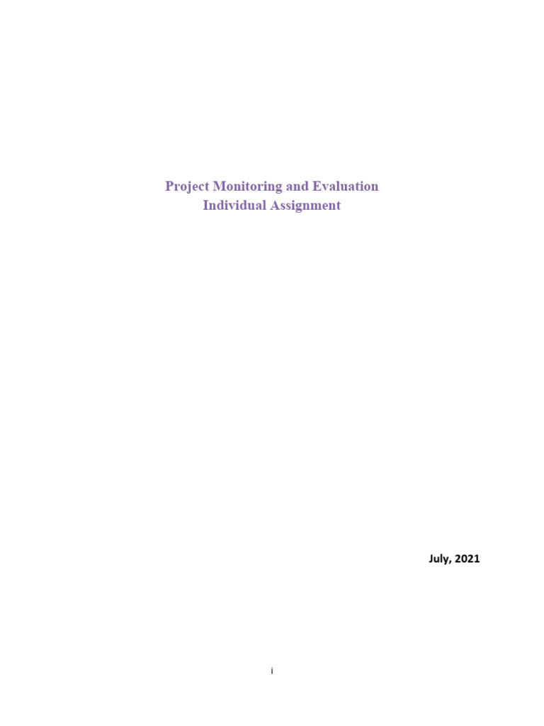 M & E Assignment | PDF | Project Management | Evaluation