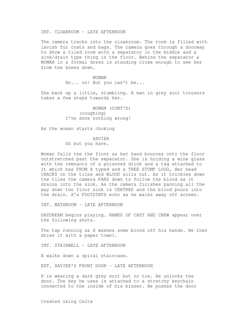 Script From X | Download Free PDF | Desk | Fashion