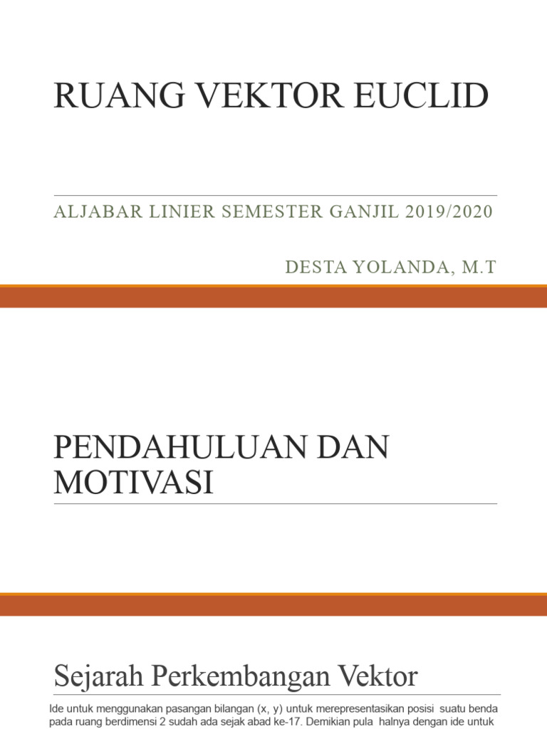 Ruang Vektor Euclid R N | PDF | Metode & Bahan Ajar