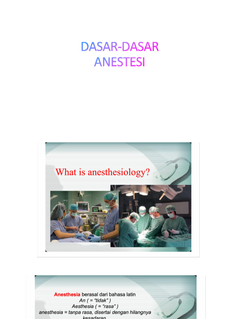 Dasar Anestesi Hipkabi | PDF