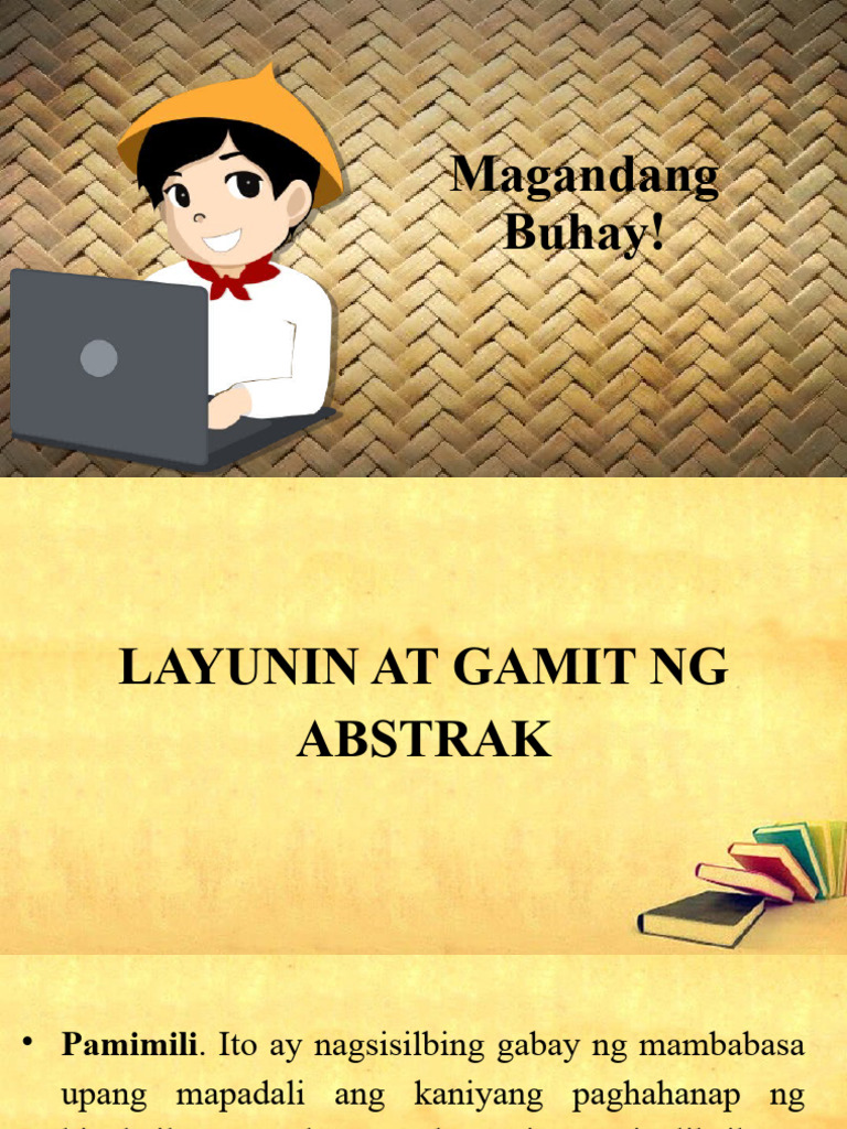 Aralin 6.A Mga Uri NG Abstrak | PDF
