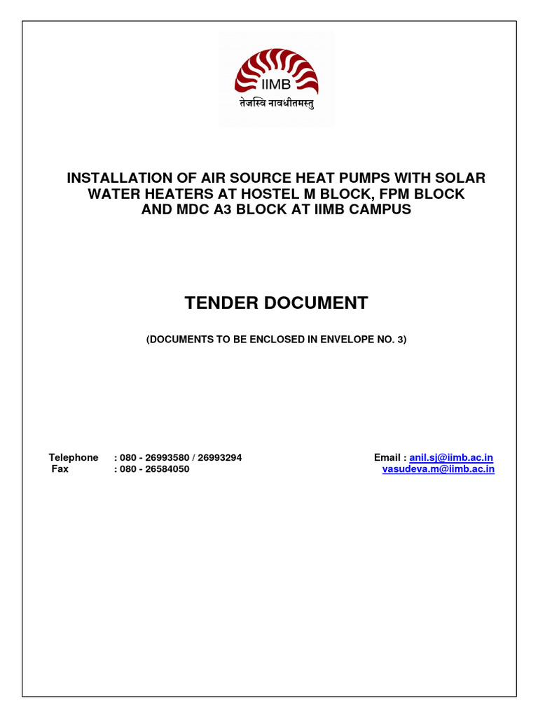 Tender Document | PDF | Value Added Tax | Invoice