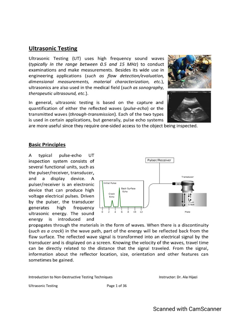 Ultrasonic Testing | PDF