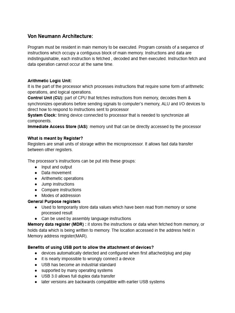 As Computer Science CH4 | PDF | Central Processing Unit | Computer Data Storage