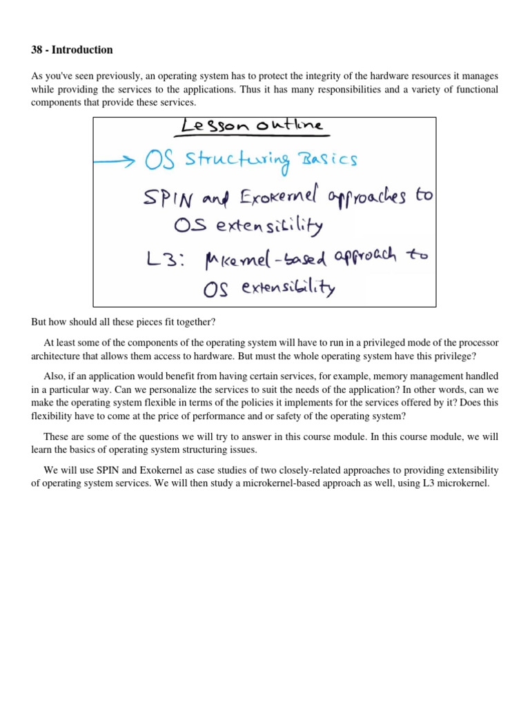 L02 Os Structures | PDF | Kernel (Operating System) | Operating System
