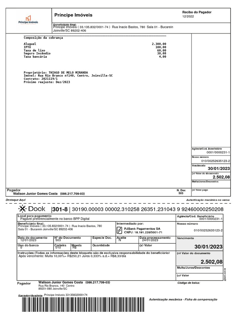 Boleto | PDF | Bancos | Serviços financeiros