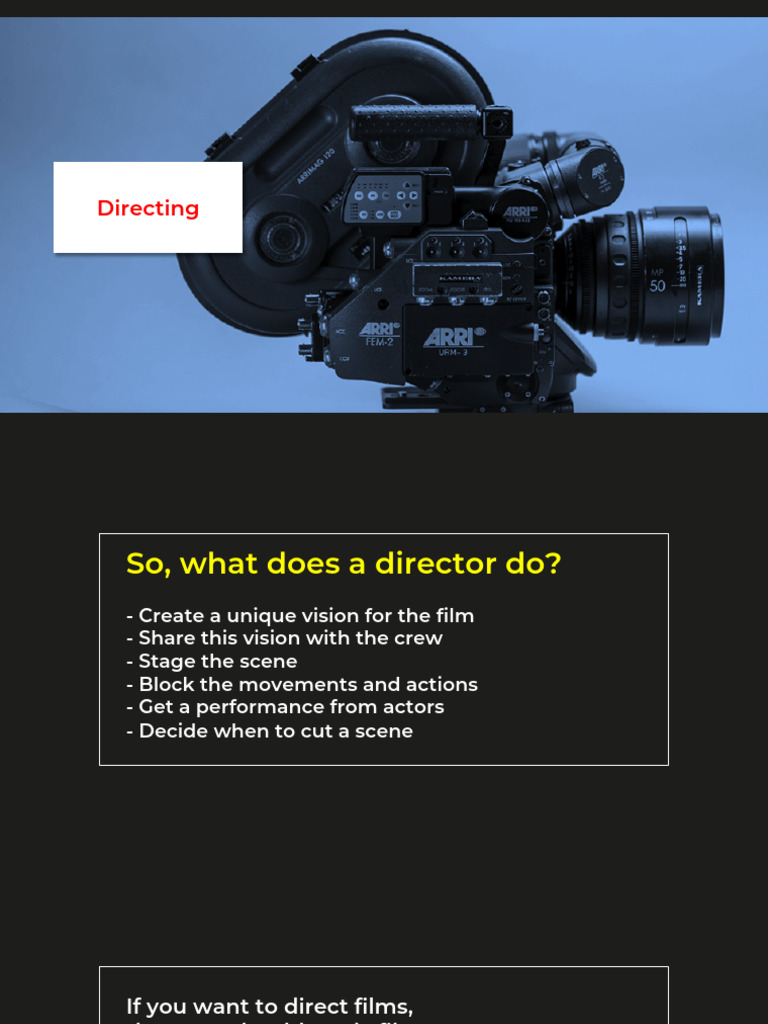 Film Directing Lesson | PDF | Film Director