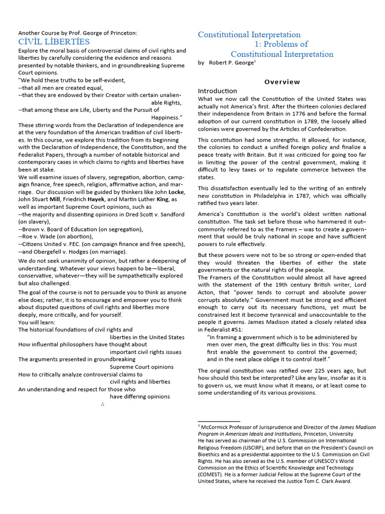 Constitutional Interpretation | PDF | The Federalist Papers | United ...