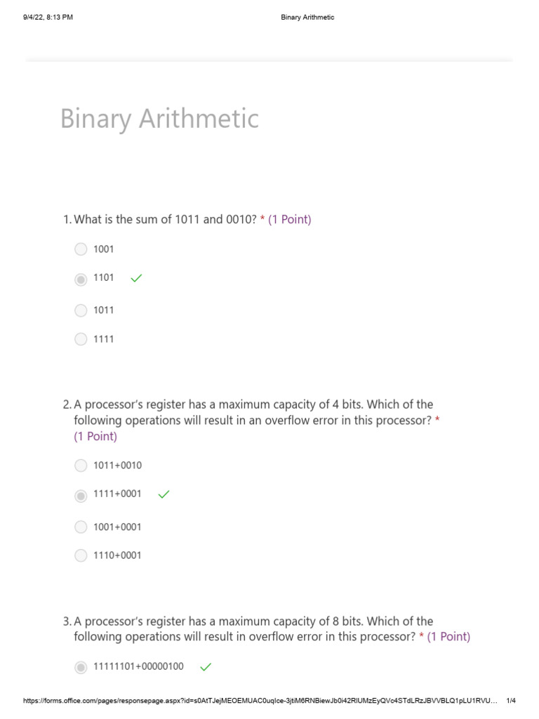 Binary Arithmetic | PDF | Decimal | Arithmetic