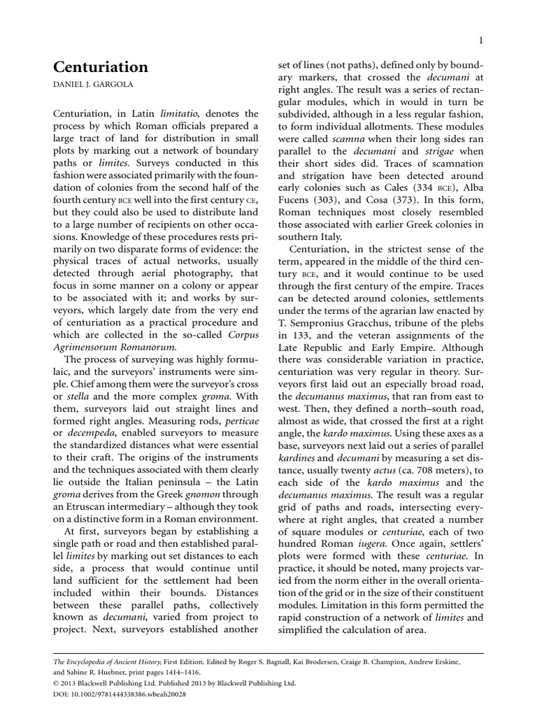 Gargola, Centuriation | PDF | Classical Civilizations | Ancient Europe