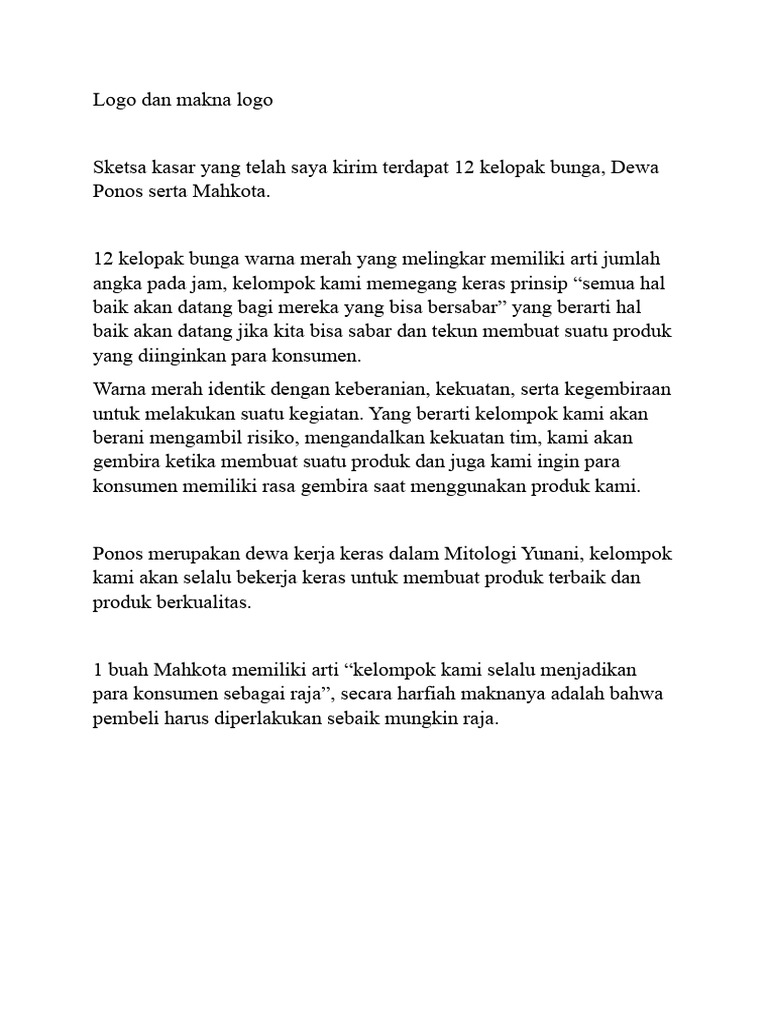 Makna Logo: Simbol Keberanian dan Kerja Keras | PDF