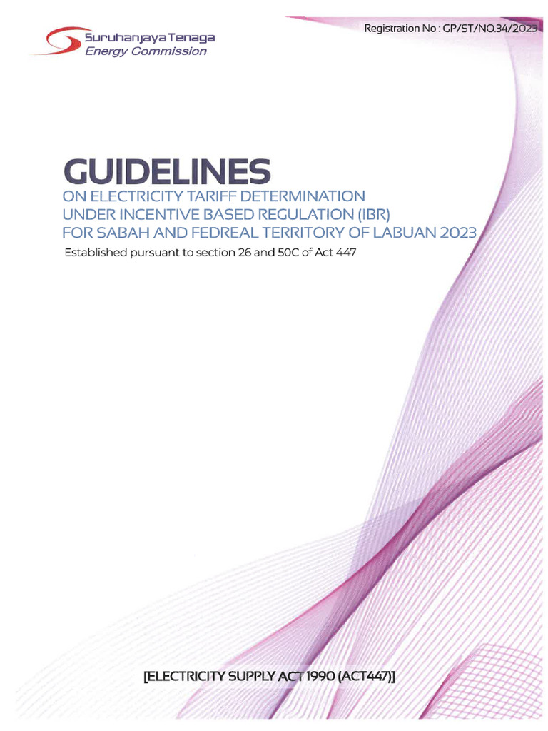 Guidelines On Electricity Tariff Determination Under IBR | PDF