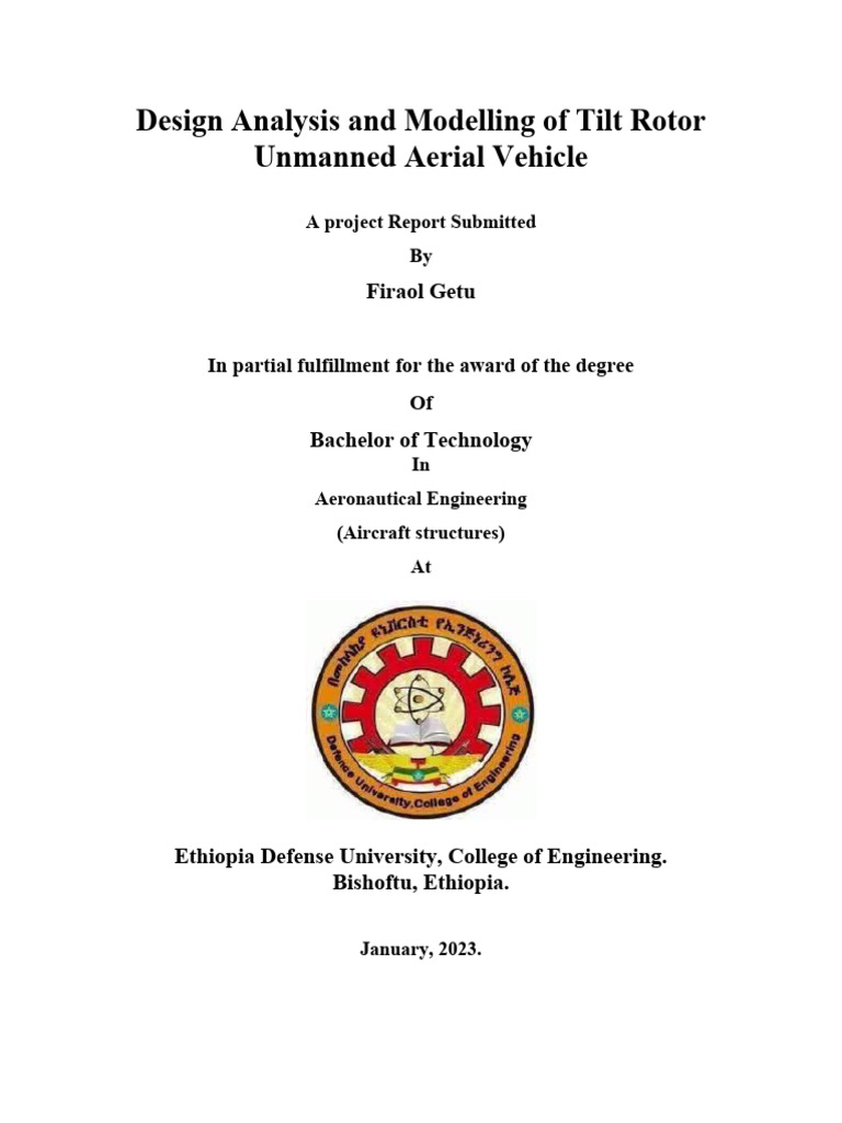 UG Project Sample | PDF | Aircraft | Rotorcraft