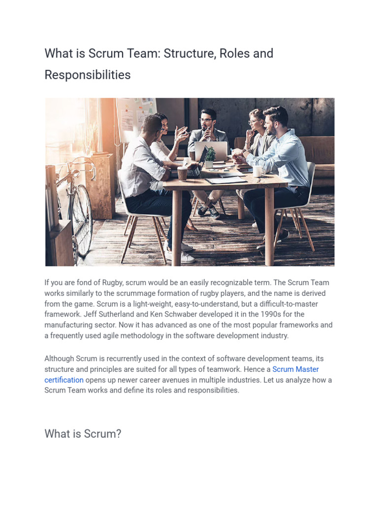 2739 GUI What Is Scrum Team Structure, Roles and Responsibilities | PDF ...