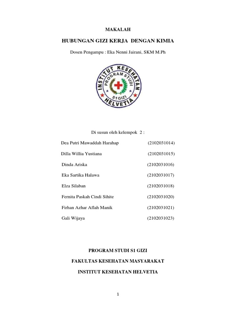 Gizi Kerja. Kelompok 2 | PDF