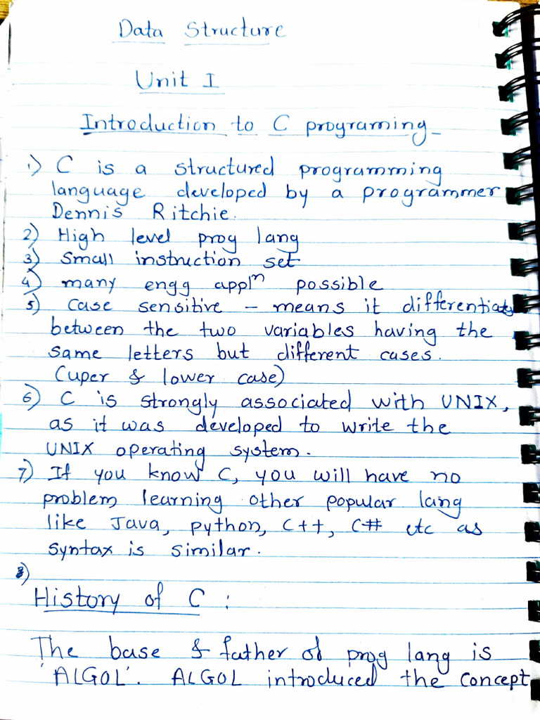 DS Handwritten Notes (Unit 1) | PDF