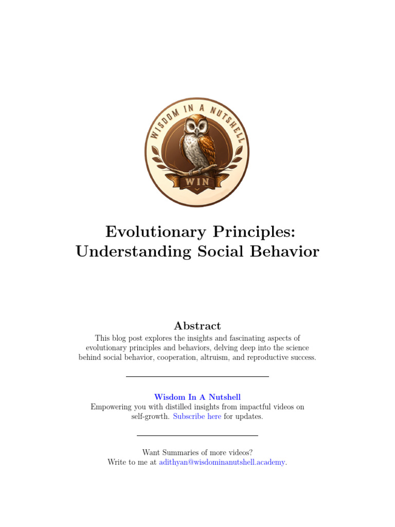 2 Behavioral Evolution Download Free Pdf Natural Selection