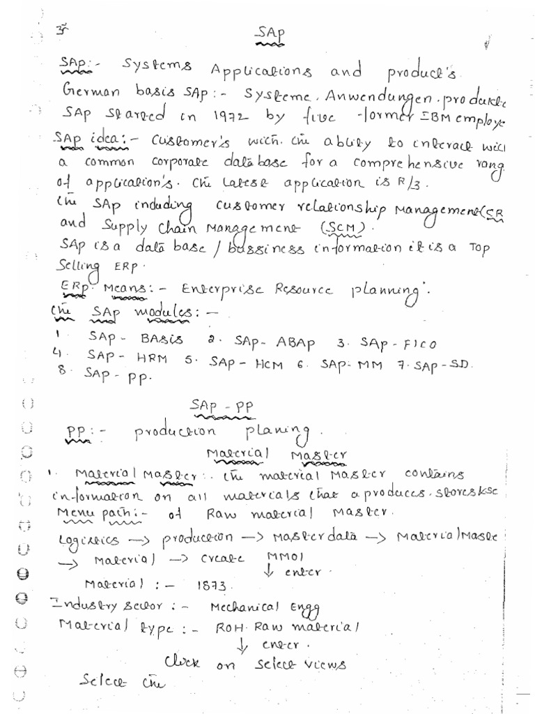 Sap PP Notes | PDF