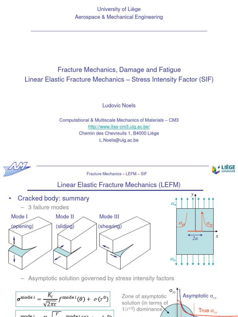 LEFM: Stress Intensity Factors Overview | PDF | Fracture Mechanics ...
