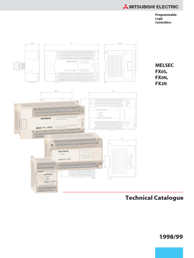 Mitsubishi MELSEC FX PLC Catalogue | PDF | Programmable Logic ...