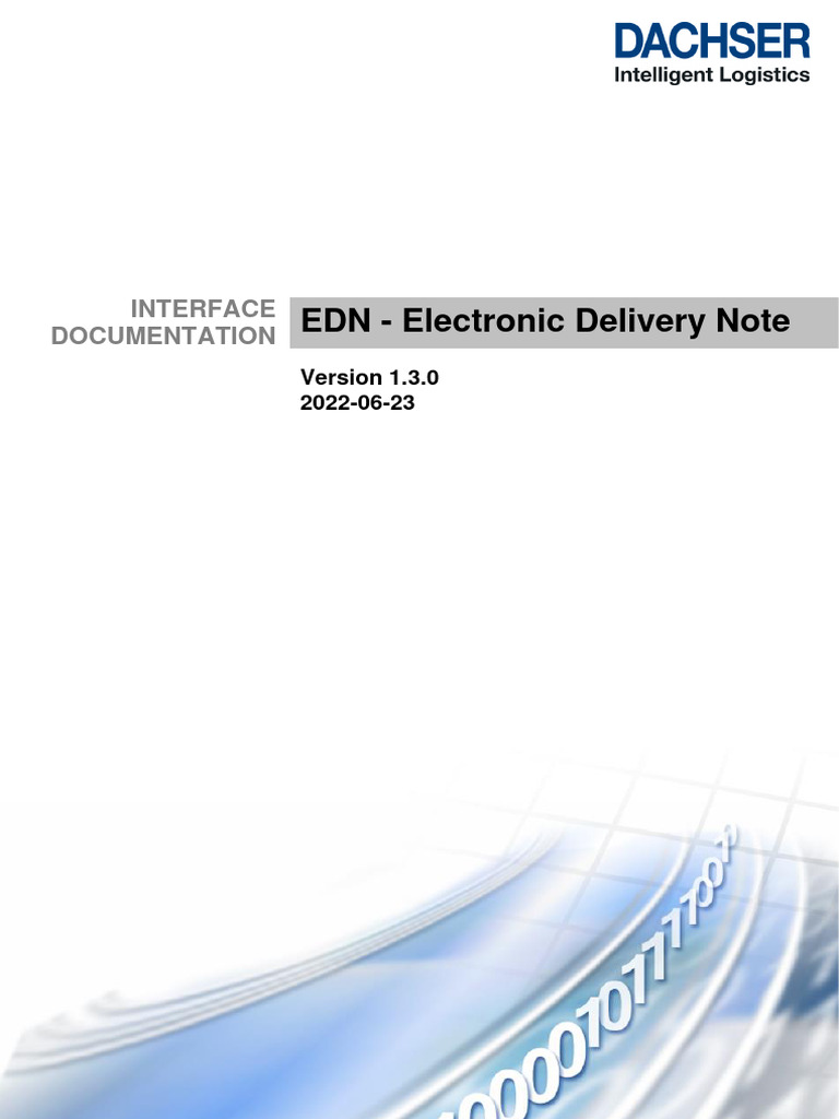 Electronic Delivery Note (EDN) (v1.3.0) (EN) | PDF | Electronic Data ...