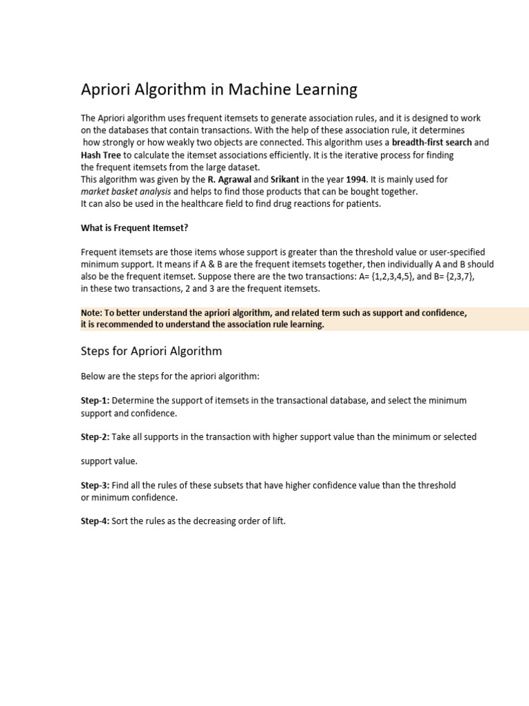 Apriori Algorithm: Market Basket Analysis | PDF | Cluster Analysis | Computing