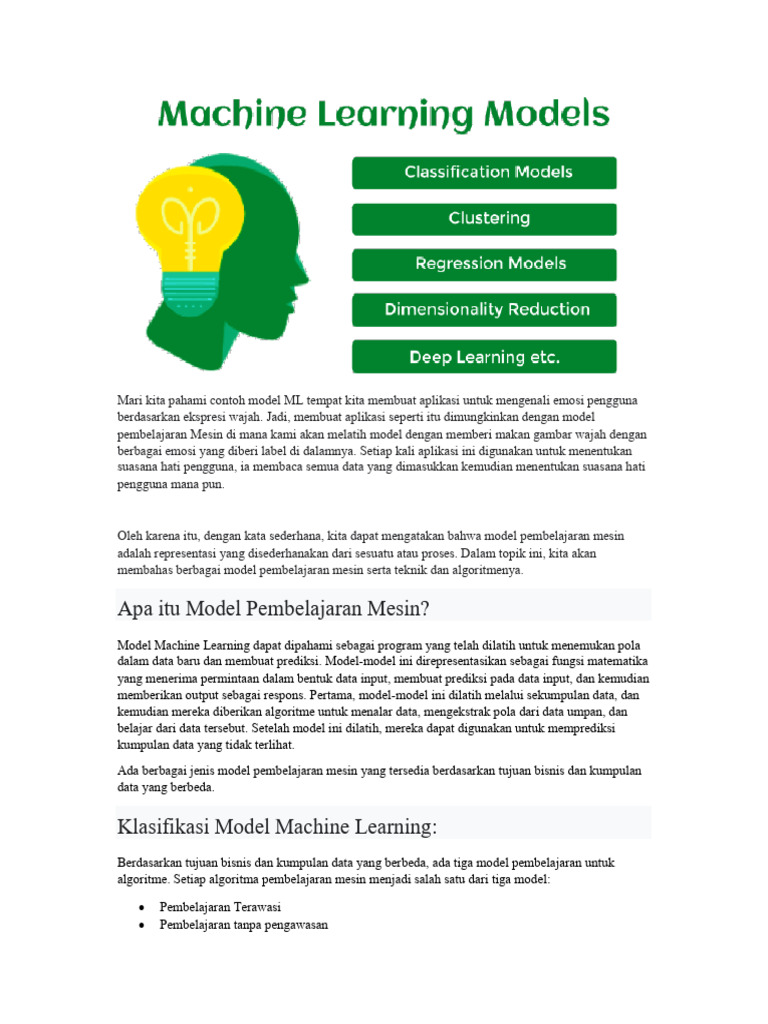 Machine Learning Models | PDF