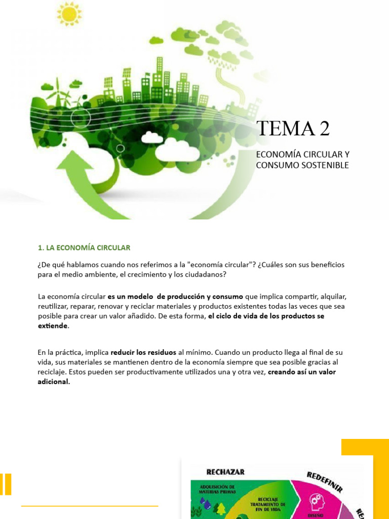 Tema 2 Economía Circular | PDF | Reciclaje | Consumo (economía)