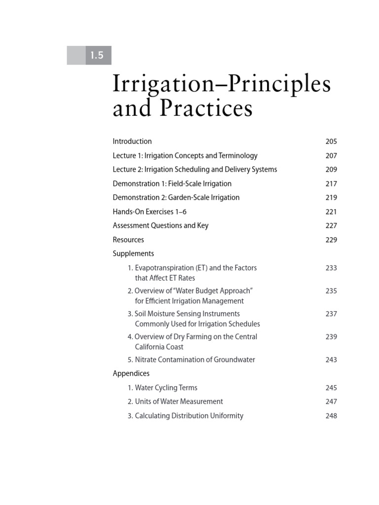 1 5-Irrigation | PDF | Irrigation | Soil