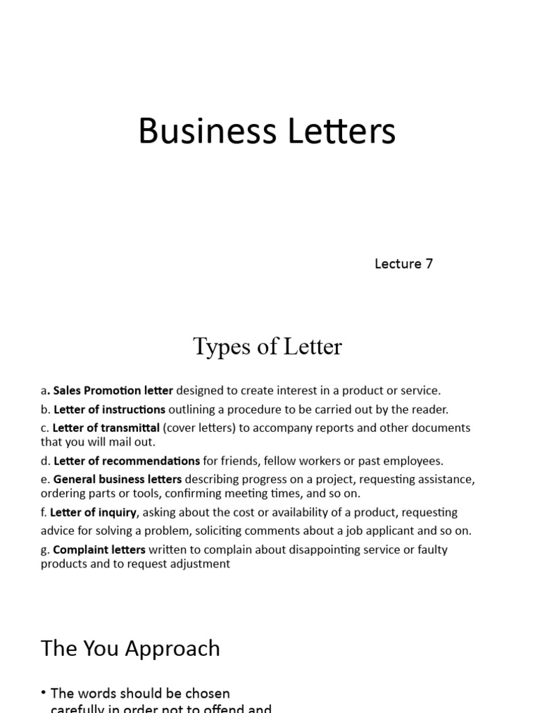Business Letter | PDF