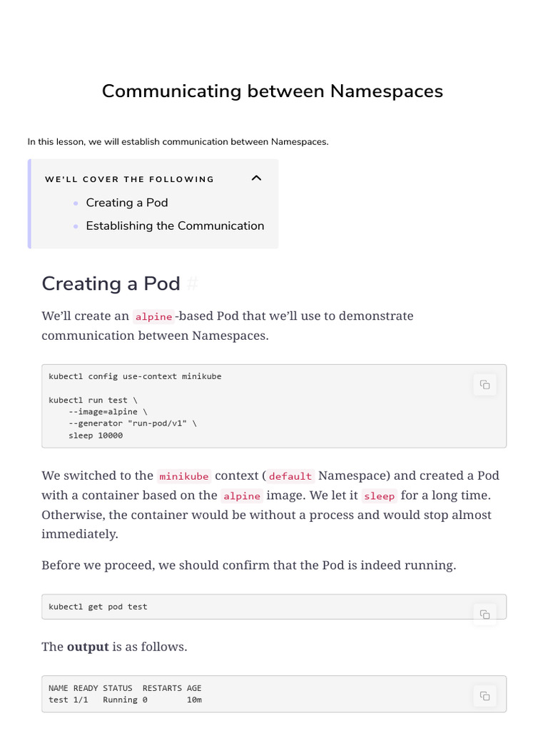 101 Communicating Between Namespaces | PDF | Computer Programming | System Software