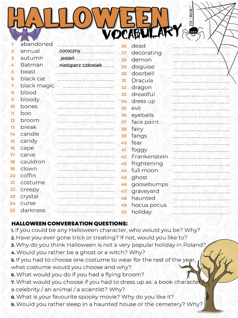 Halloween Vocab | PDF