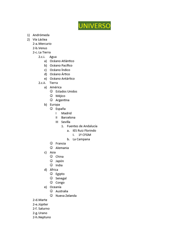 Lista Multinivel | PDF