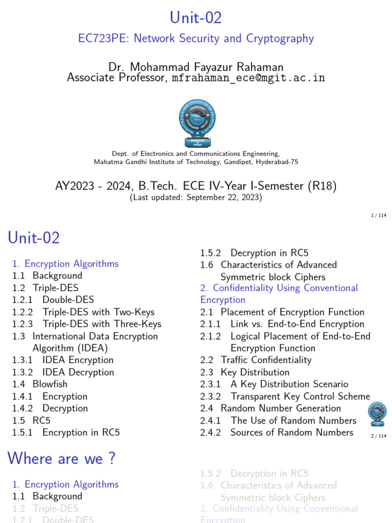 Network Security for ECE Students | PDF | Cryptography | Encryption