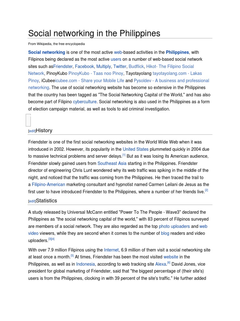 Social Networking in The Philippines | PDF | Social Networking Service ...