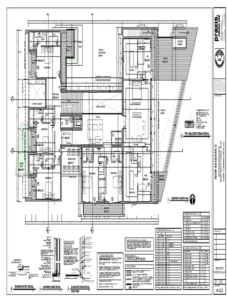 Typ. Balcony Drain Detail: Second Floor Plan | PDF | Private Law ...