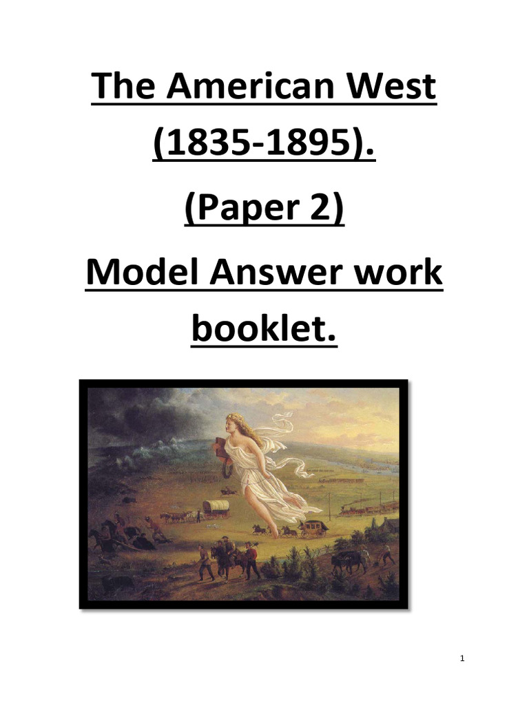 Am West Model Answer Booklet | PDF | Arapaho | Lakota People