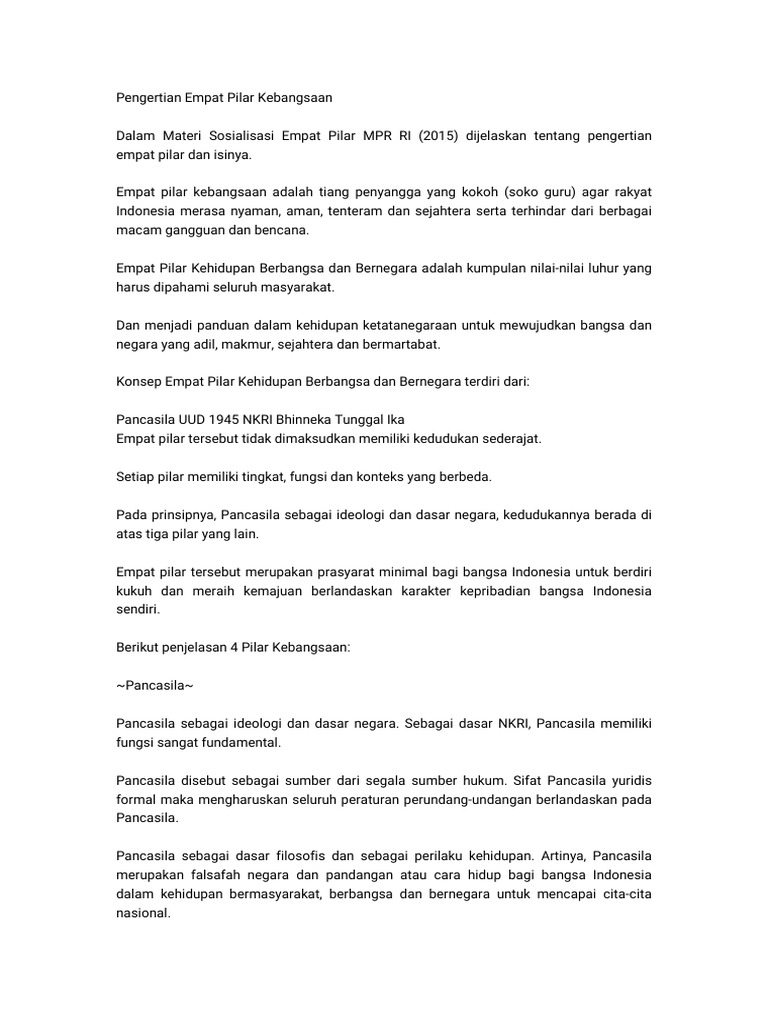 SKD - 4 Pilar Negara | PDF