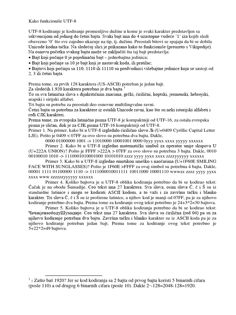 Kako Funkcioniše UTF | PDF