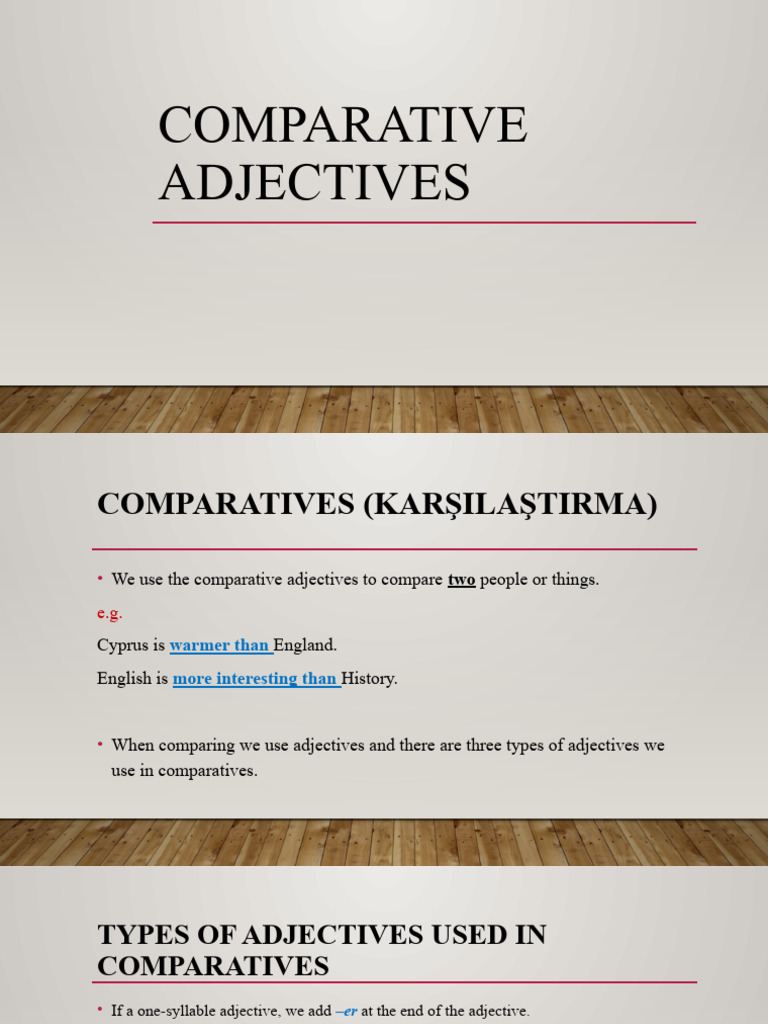 Comparatives Presenation Grammar | PDF | Morphology | Semantic Units