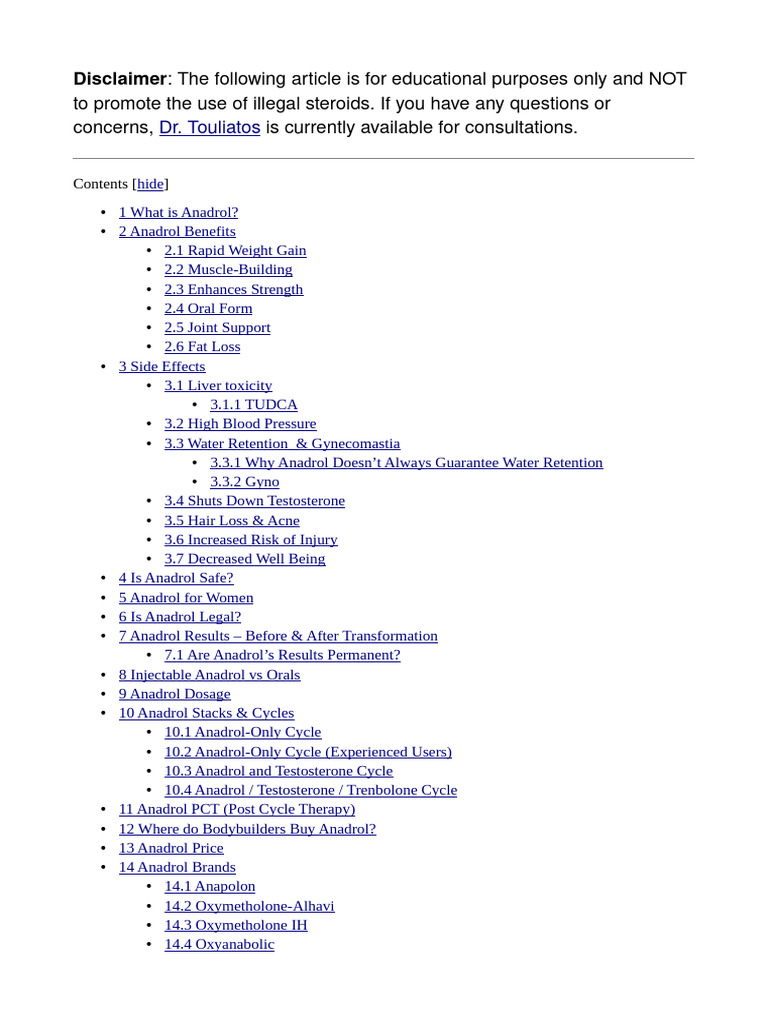 Anadrol | PDF | Testosterone | Androgen